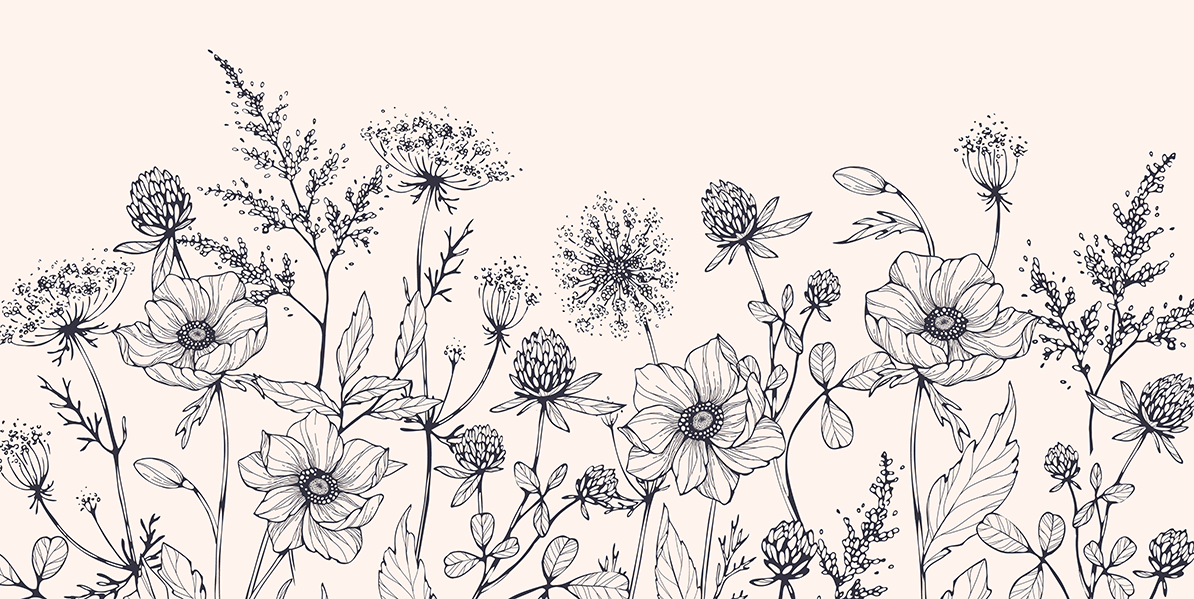 Woonkamer | Wild flowers - Airtex Mania